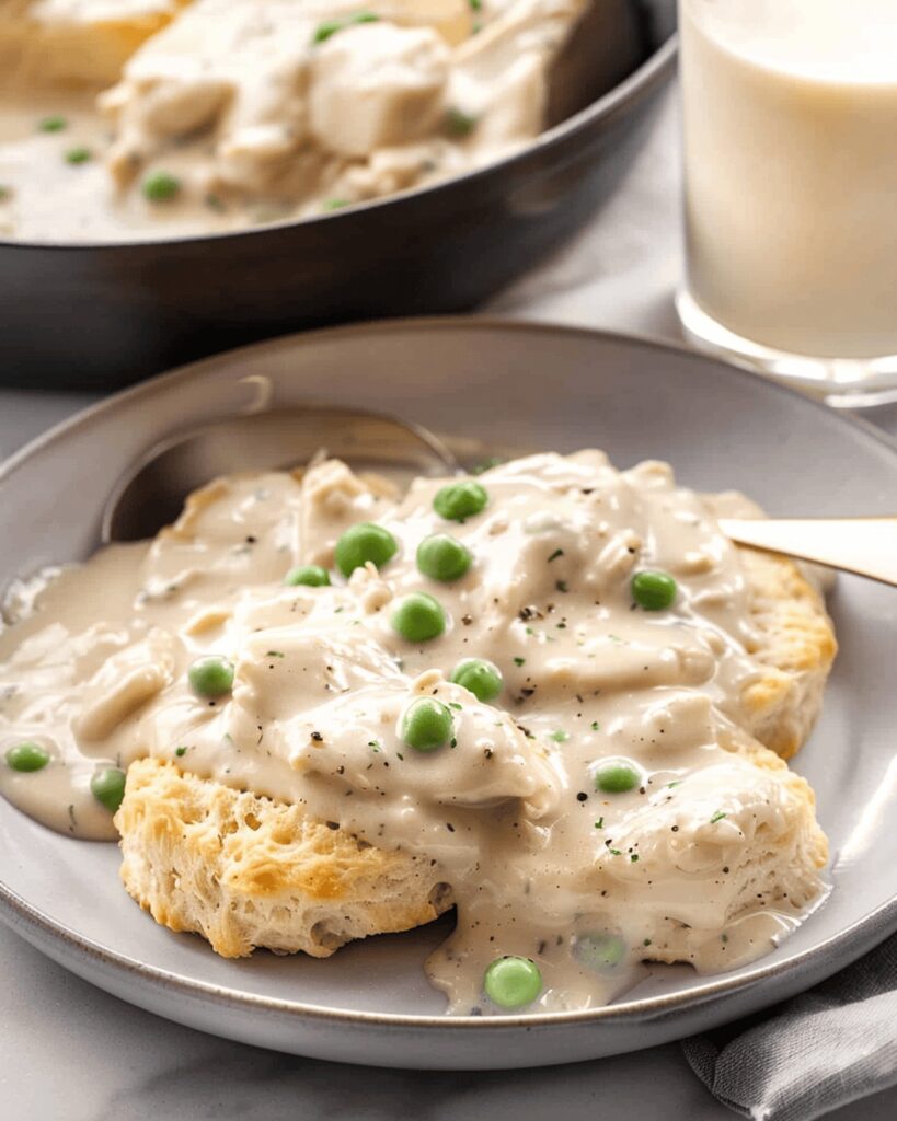 The Best Creamed Chicken Over Biscuits Recipe You'll Ever Try - Beard ...