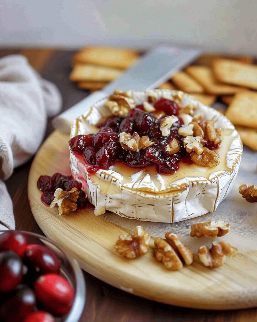 Warm & Gooey Baked Camembert with Cranberry Sauce Recipe - Beard and Bonnet