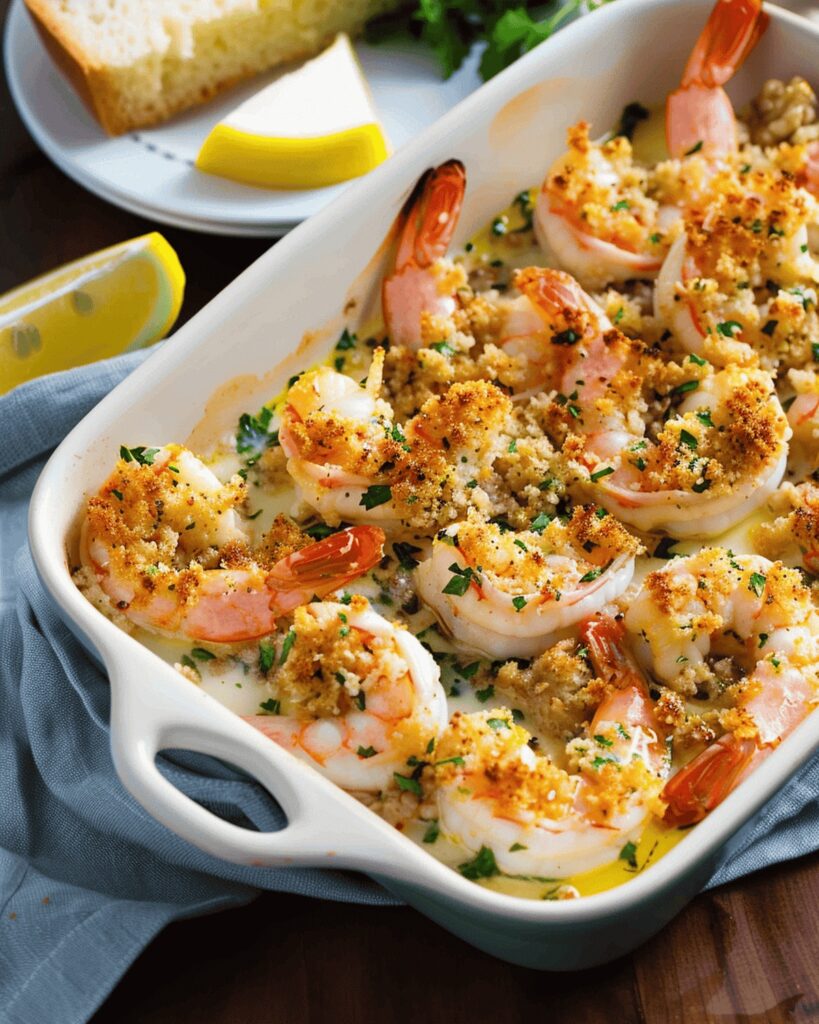 Golden Oven-Baked Shrimp Oreganata Recipe for Seafood Fans - Beard and ...