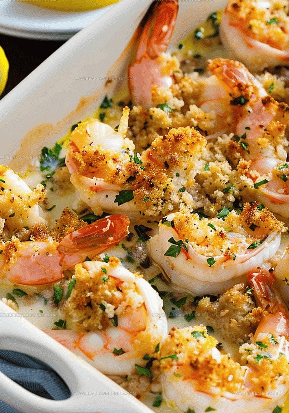 Golden Oven-Baked Shrimp Oreganata Recipe for Seafood Fans - Beard and ...