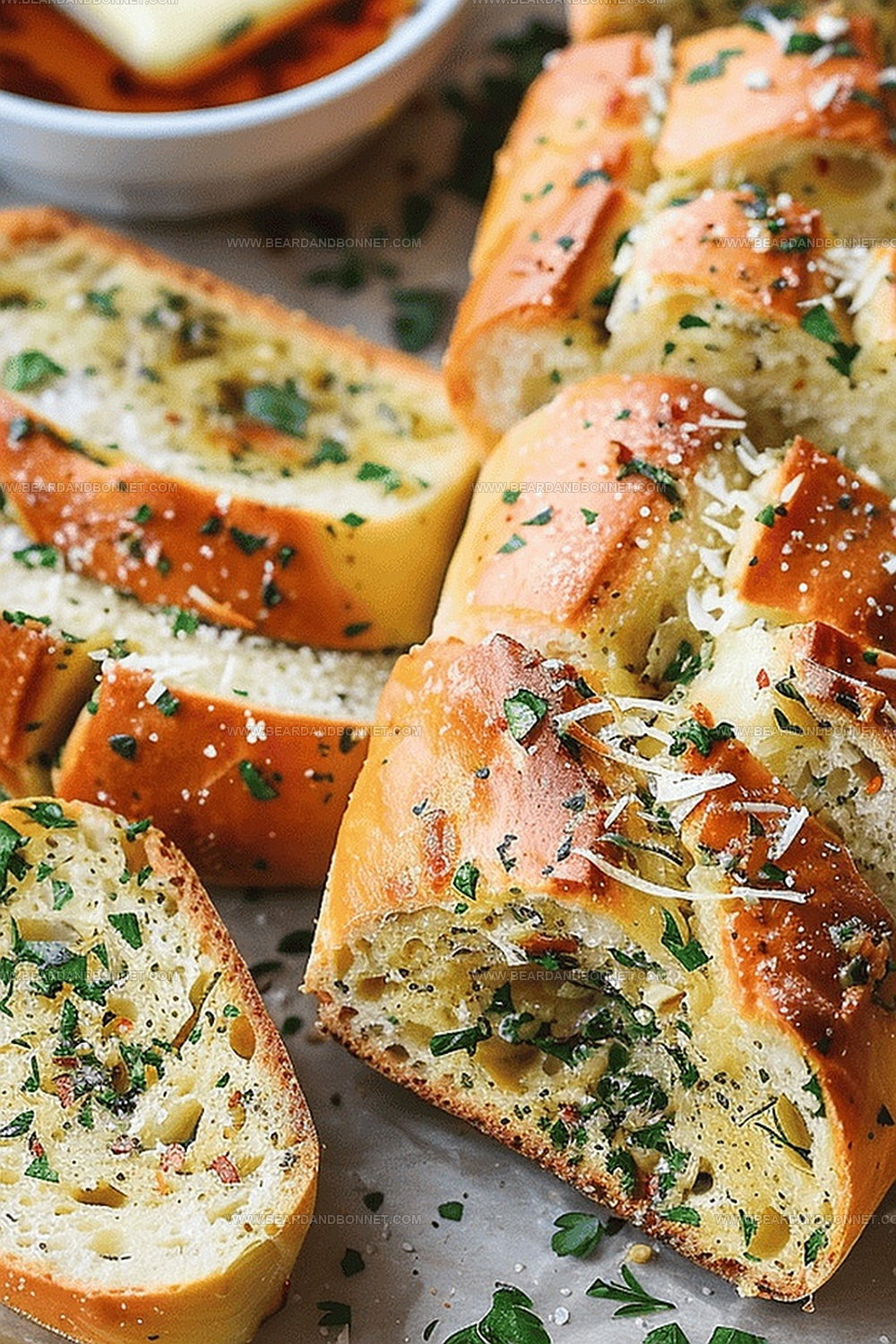 Bakery-Fresh Sourdough Garlic Bread Recipe in 5 Steps - Beard and Bonnet