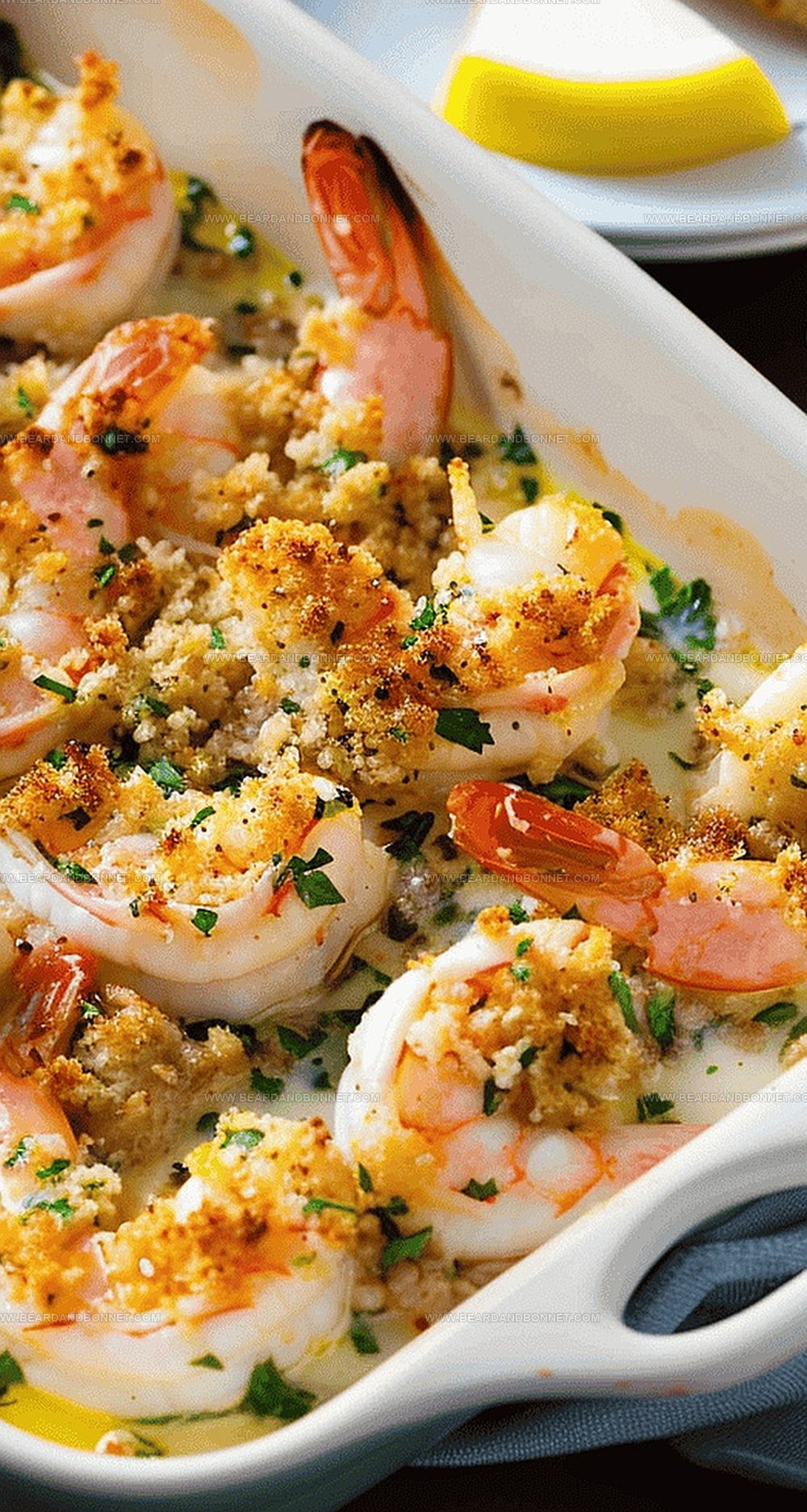 Golden Oven-Baked Shrimp Oreganata Recipe for Seafood Fans - Beard and ...